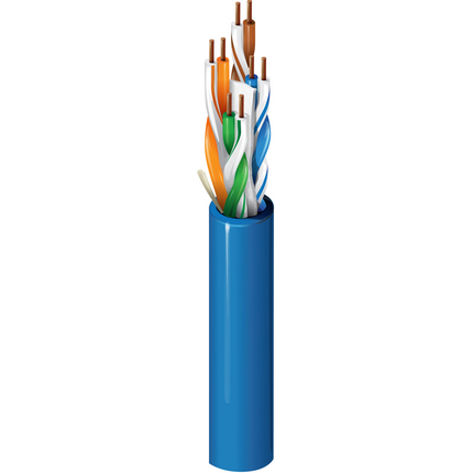 Belden 2413 Cable - Cat 6 FT6 Plenum Cable 1000 ft., Blue | ATI Cables